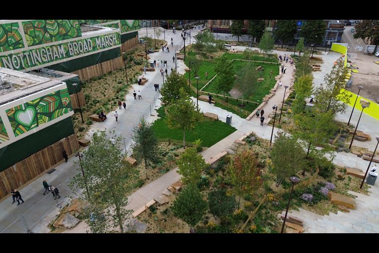 Townshend unveils Green Heart public realm scheme in Nottingham’s Broad Marsh | News | Building ...